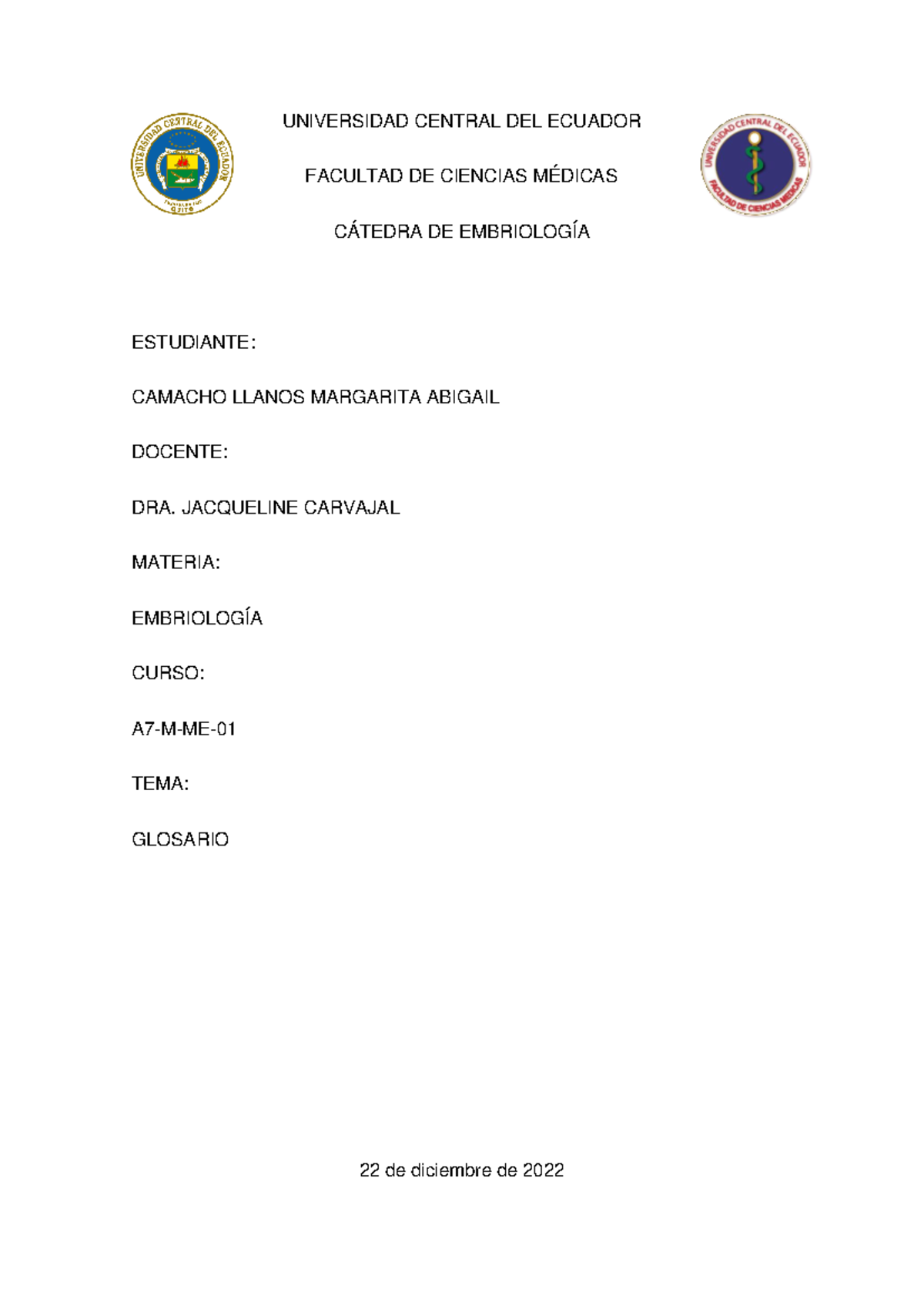 Término Autofagia Embriología - EMBRIOLOGÍA - UNIVERSIDAD CENTRAL DEL ...