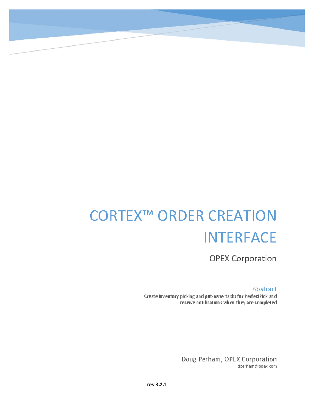 Cortex™+Order+Creation+Interface-v3 - rev 3. CORTEX™ ORDER CREATION ...