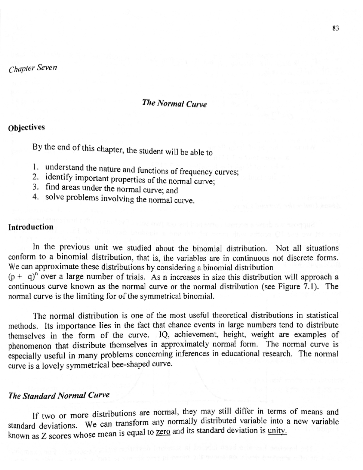 Chapter 7 - THE Normal Curve - Teaching Technology in Education - Studocu