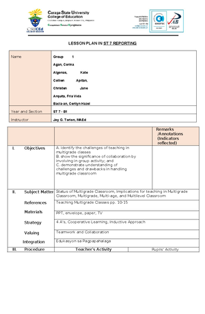 4As-LP Template - IDK - SEMI-DETAILED LESSON PLAN IN TTL 2 Technology for Teaching and Learning ...