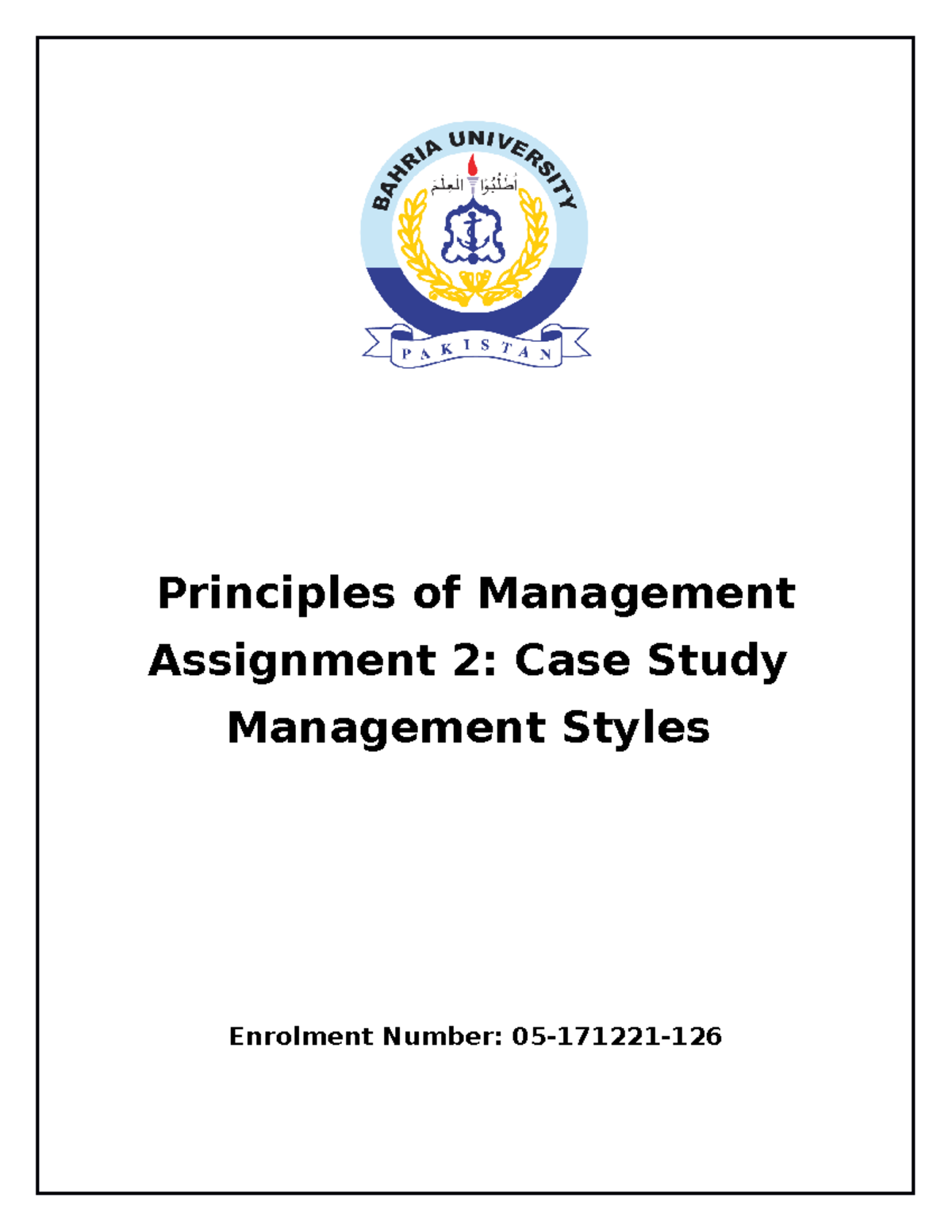 Principles of Managemen Assignment 2 - She is the head of a department ...