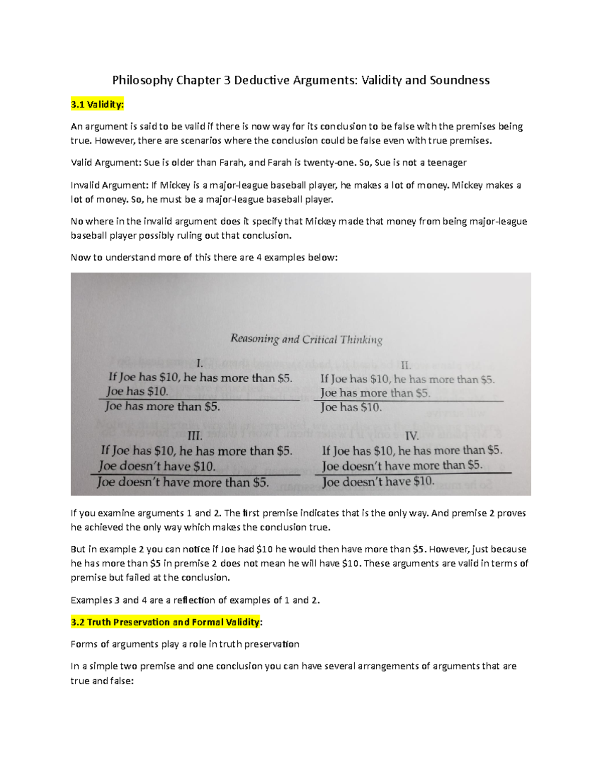 Philosophy Chapter 3 Deductive Arguments - Philosophy Chapter 3 Deductive Arguments: Validity ...