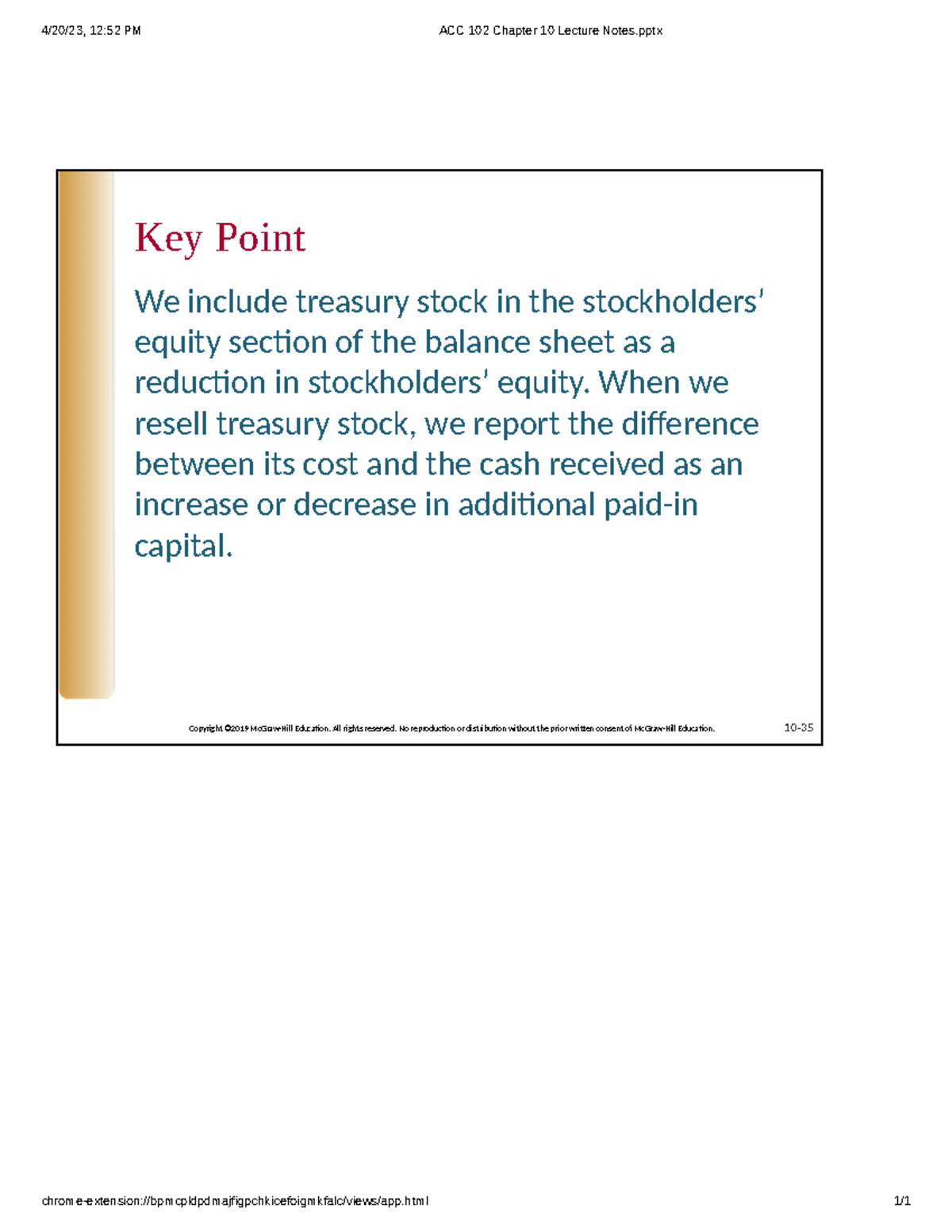 Keypoints - acc key points - 4/20/23, 12:52 PM ACC 102 Chapter 10 ...