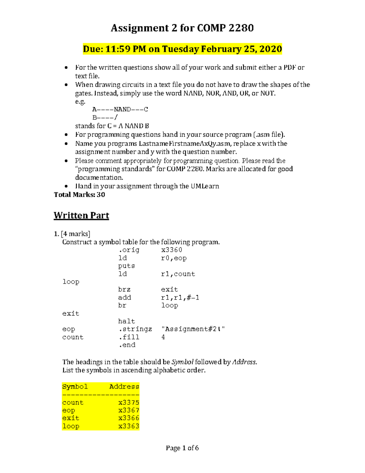 A2Solution - second Assignment - Due : 11:59 PM on Tuesday February 25 ...