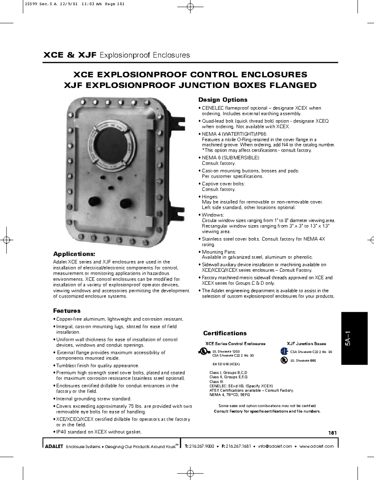 Adelet brochure - junction box - 5A– 181 XCE & XJF Explosionproof ...