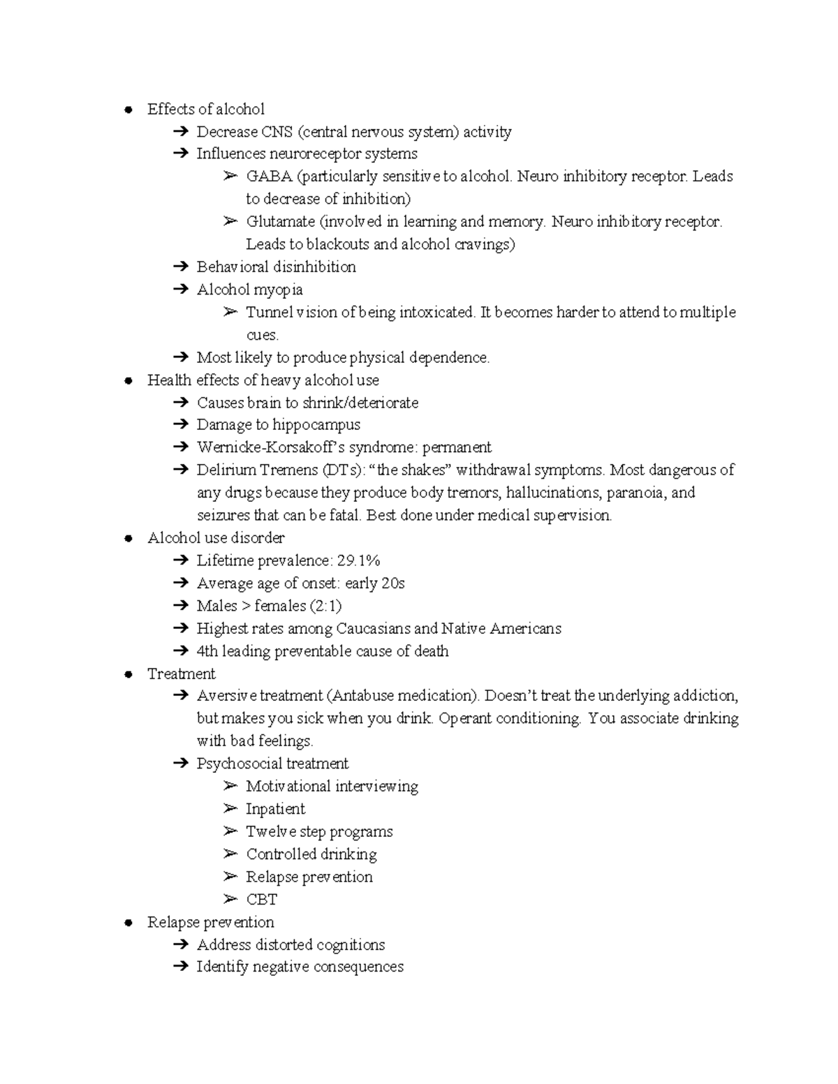 Alcohol and drug use affects on the brain - Effects of alcohol Decrease ...