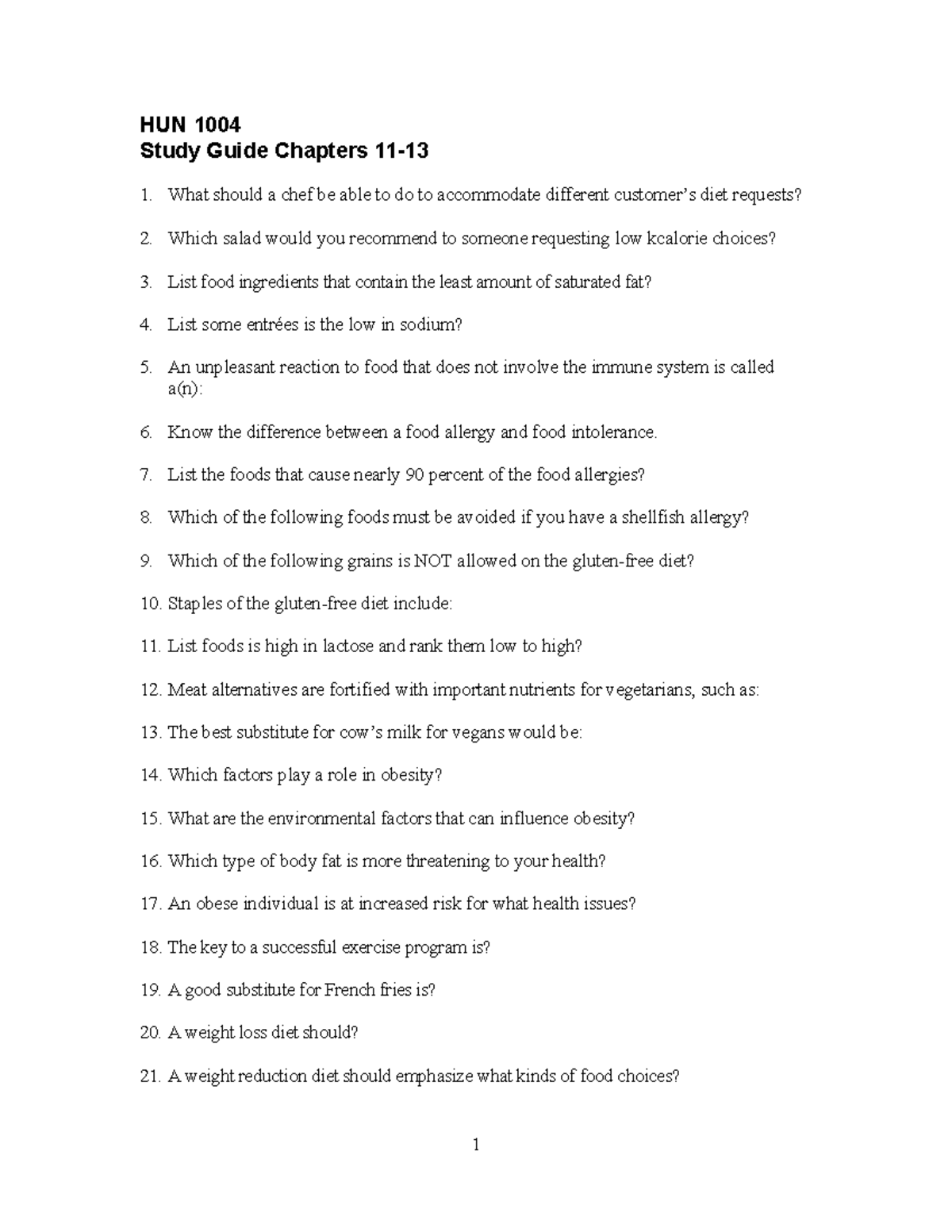 Study Guide Nutrition For Chefs Final 2 HUN 1004 Study Guide Chapters study-guide-nutrition-for-chefs-final-2-hun-1004-study-guide-chapters