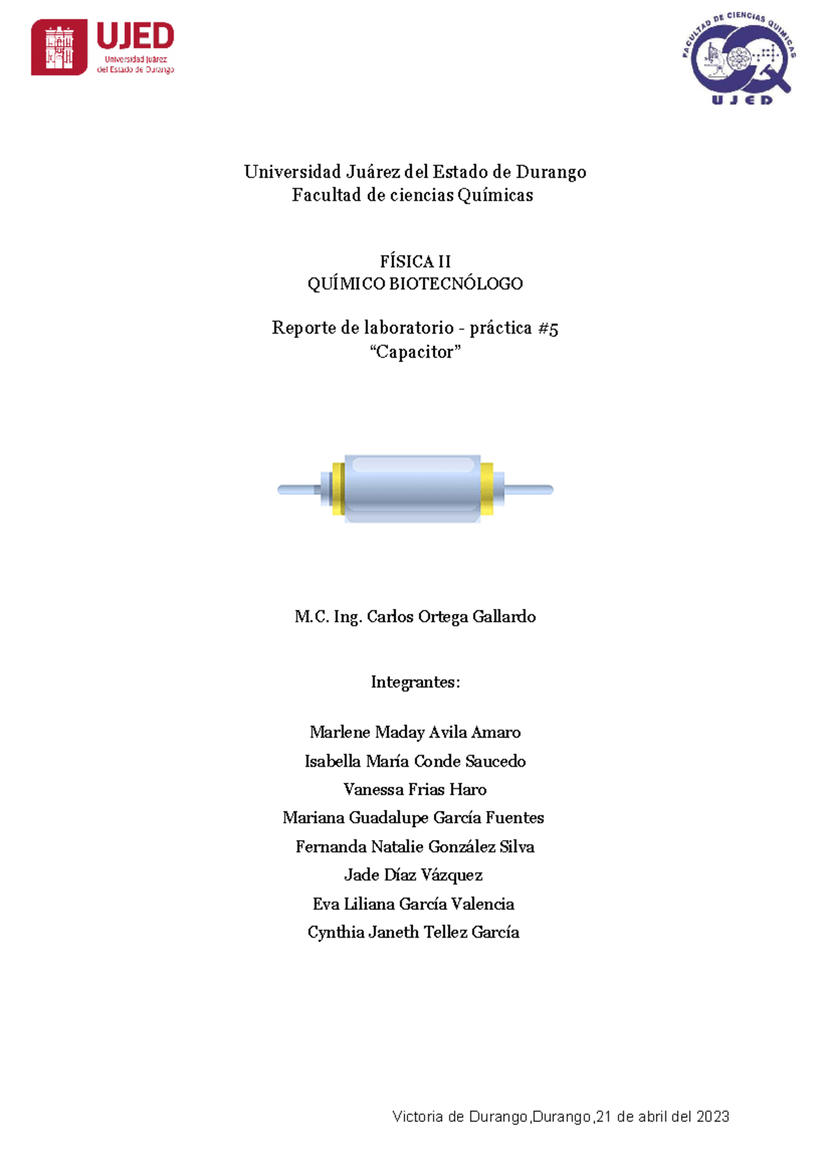 Capacitor - mjuy entendible y sera de buen uso - Universidad Juárez del ...