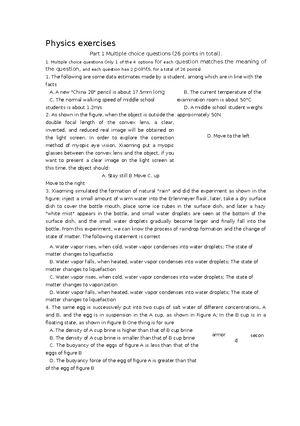 Physics study questions - Fill-in-the-blank questions (2 points for ...