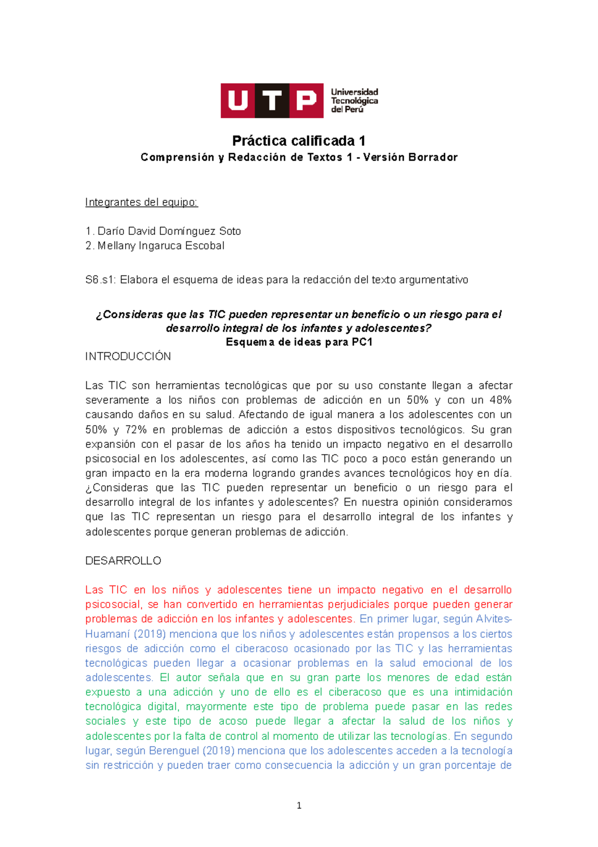 GC N01I PC1Consigna 22C1Mdocs - Práctica calificada 1 Comprensión y Redacción de Textos 1 ...