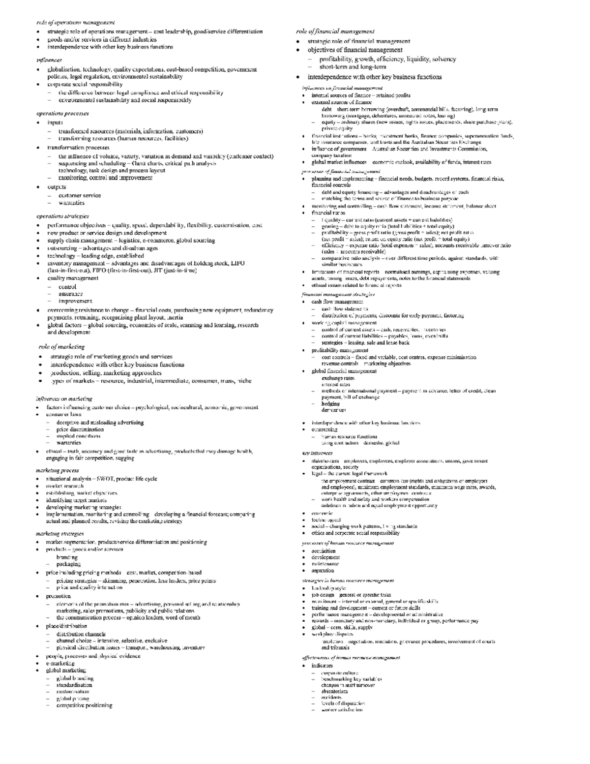 Pdhpe BS Syllabus - sybullas - role of operations management strategic ...