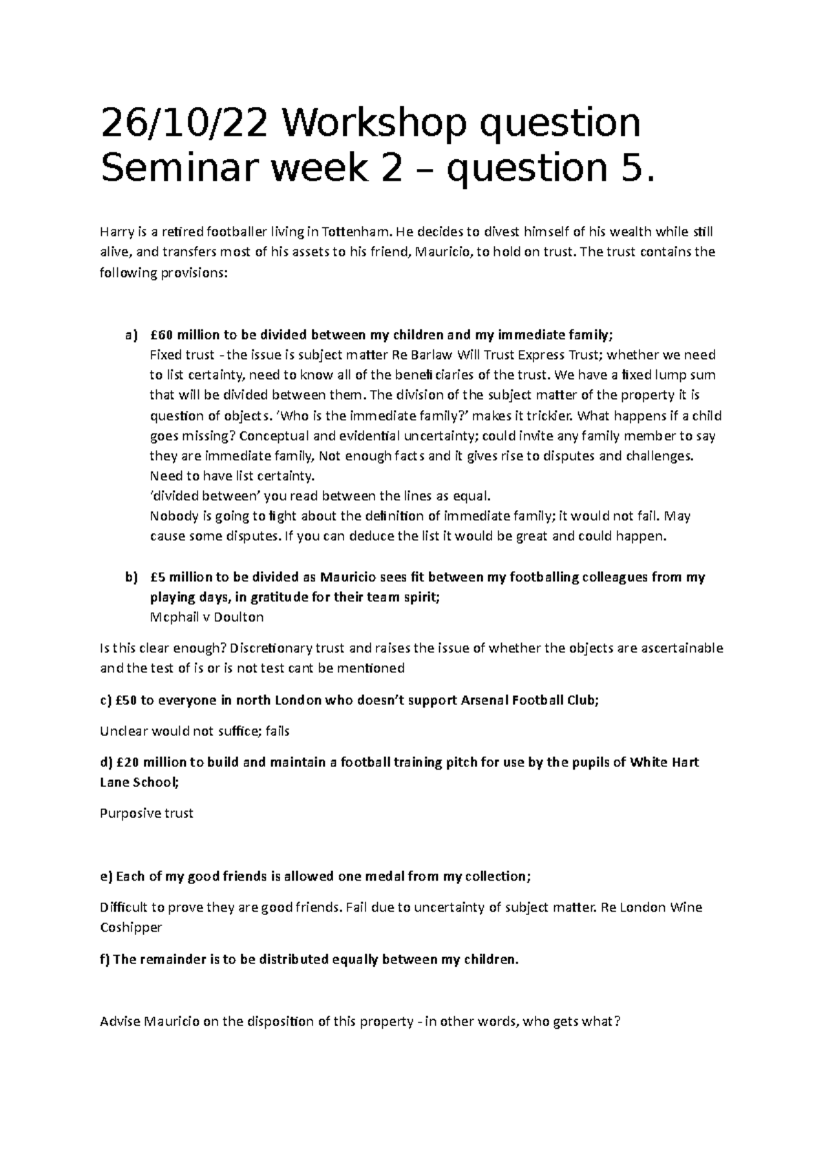 Workshop - example work - 26/10/22 Workshop question Seminar week 2 ...