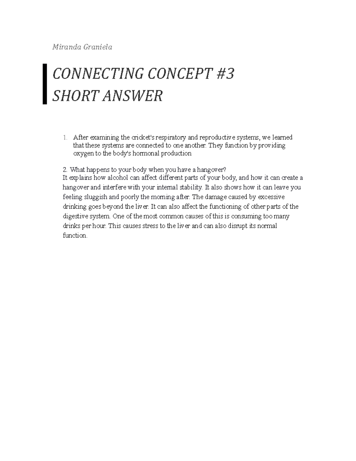 Connecting concepts 3 - BSC1005 - FSU - Studocu