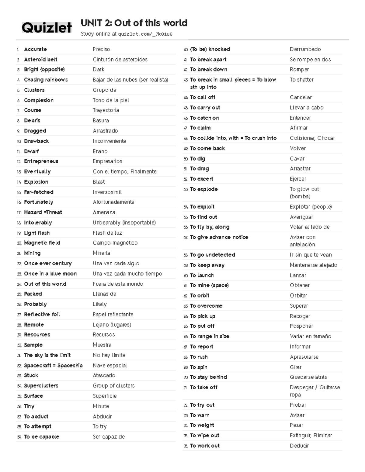 Quizlet - Apuntes acerca del vocabulario básico para entablar diálogos ...