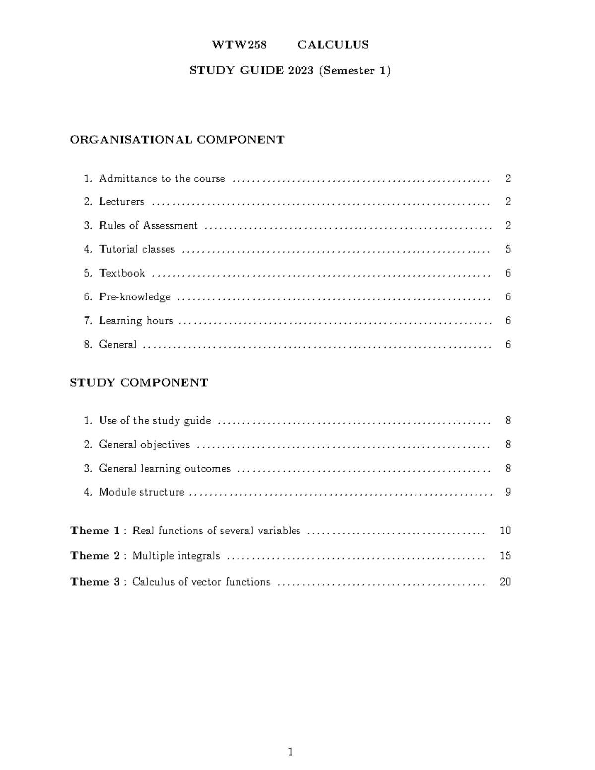 Updated 2023 study guide WTW258 - WTW258 CALCULUS STUDY GUIDE 2023 ...