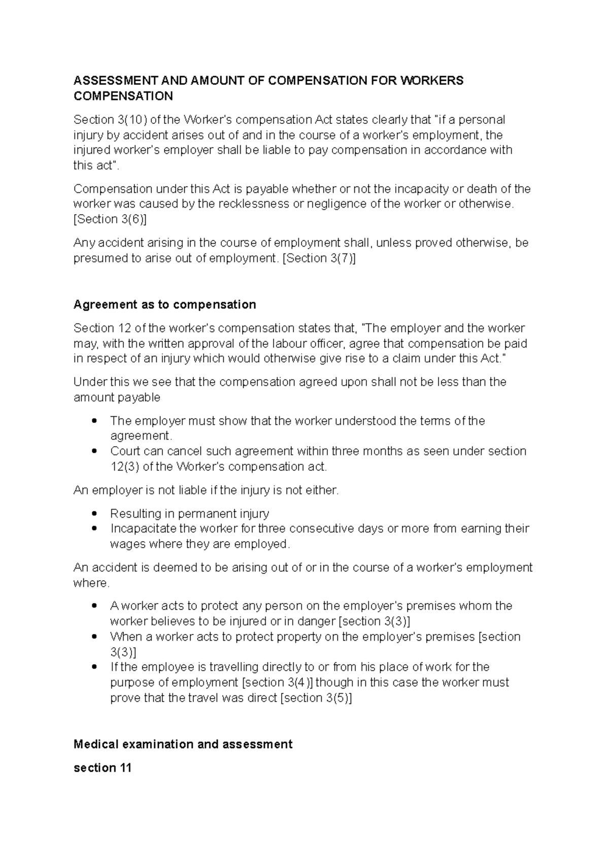 Assessment AND Amount OF Compensation - ASSESSMENT AND AMOUNT OF ...