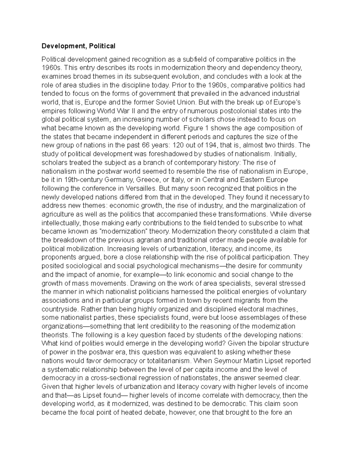 Development, Political - Development, Political Political development ...