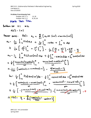 BME-210-HW4 - HW4 - Warning: TT: undefined function: 32 BME 210 – Mathematical Methods in ...