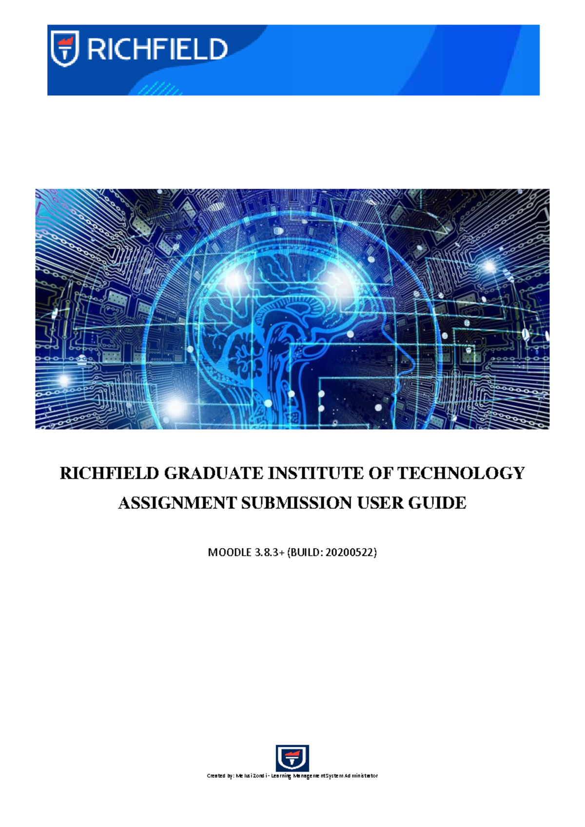 Assignment Submission User Guide - Moodle LMS - RICHFIELD GRADUATE ...