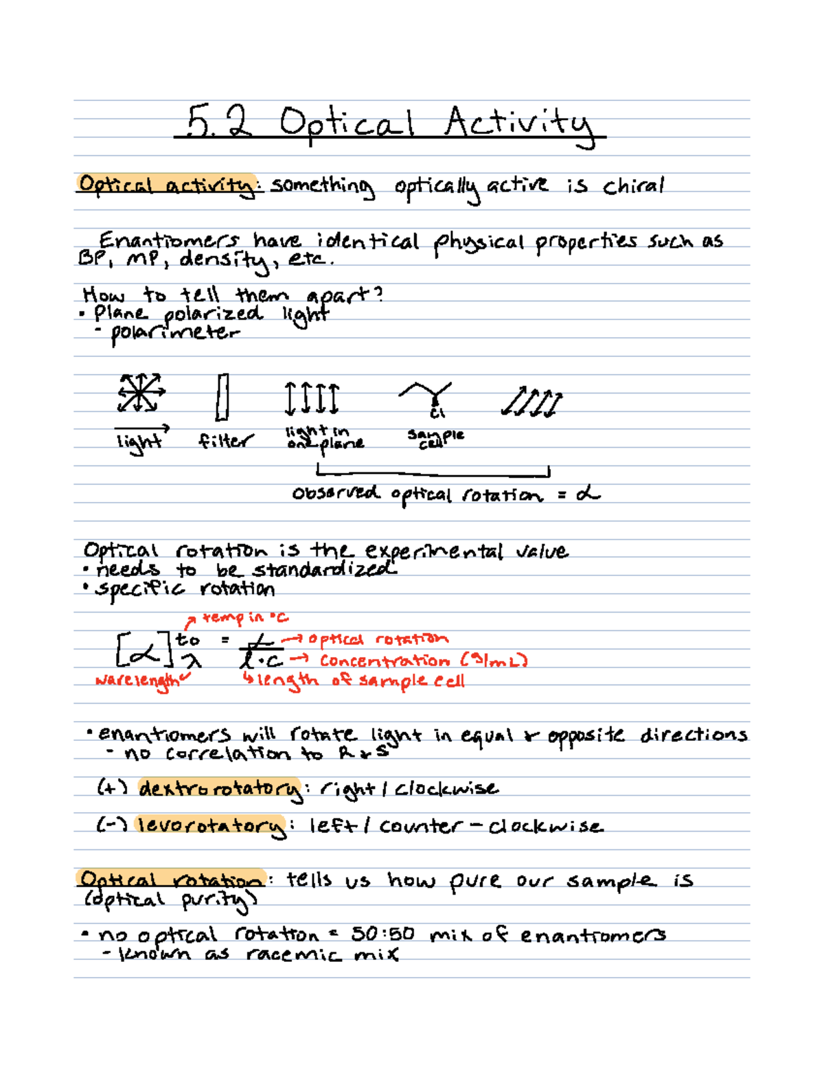 5.2 Optical Activity - The Ohio State University, Organic Chemistry 1 ...