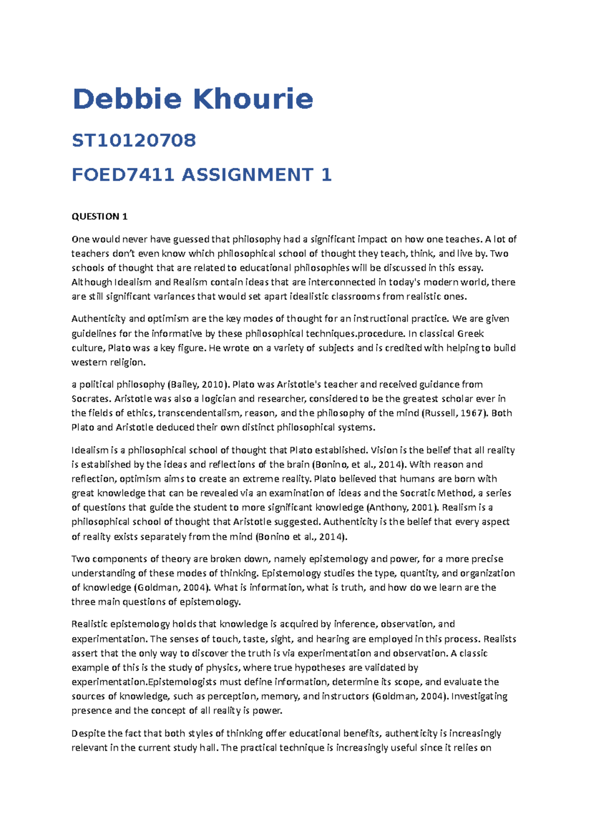 Debbie Khourie ST10120708 FOED7411 Assignmnet 1 real - Debbie Khourie ...