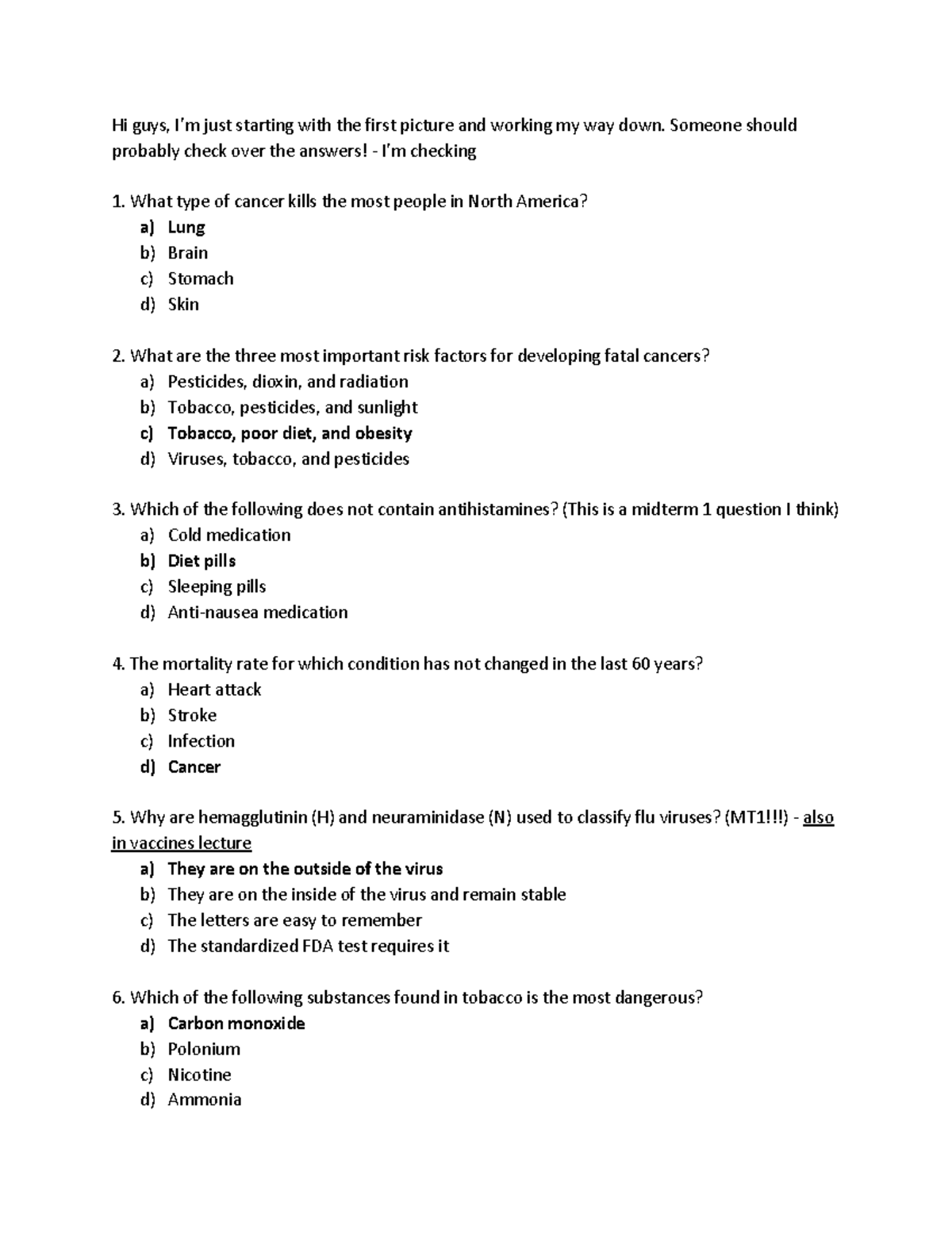 Midterm 2 Study Questions Examples Hi Guys I m Just Starting With