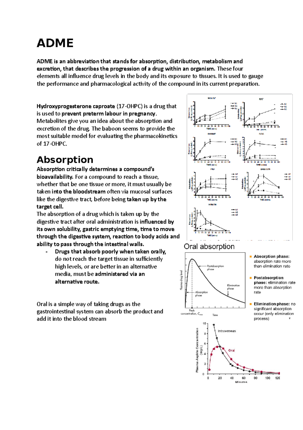 WEEK 15 ADME - ADME NOTES - ADME ADME is an abbreviation that stands ...