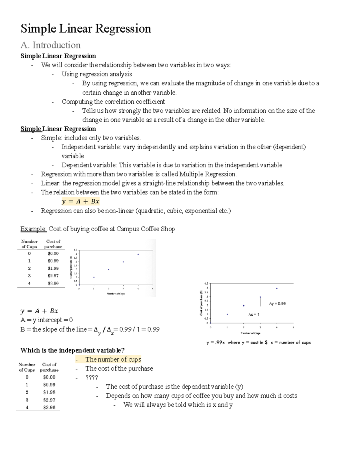 PLSC 214 Topic 13 - Simple Linear Regression - Simple Linear Regression ...
