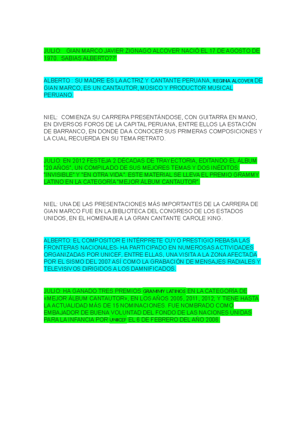 Texto GIAN Marco - oki - JULIO: GIAN MARCO JAVIER ZIGNAGO ALCOVER NACIÓ ...