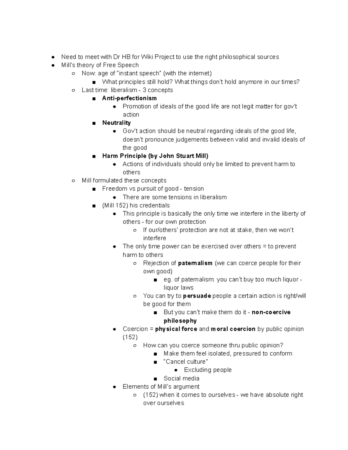10 21 Lecture Free speech - Need to meet with Dr HB for Wiki Project to ...