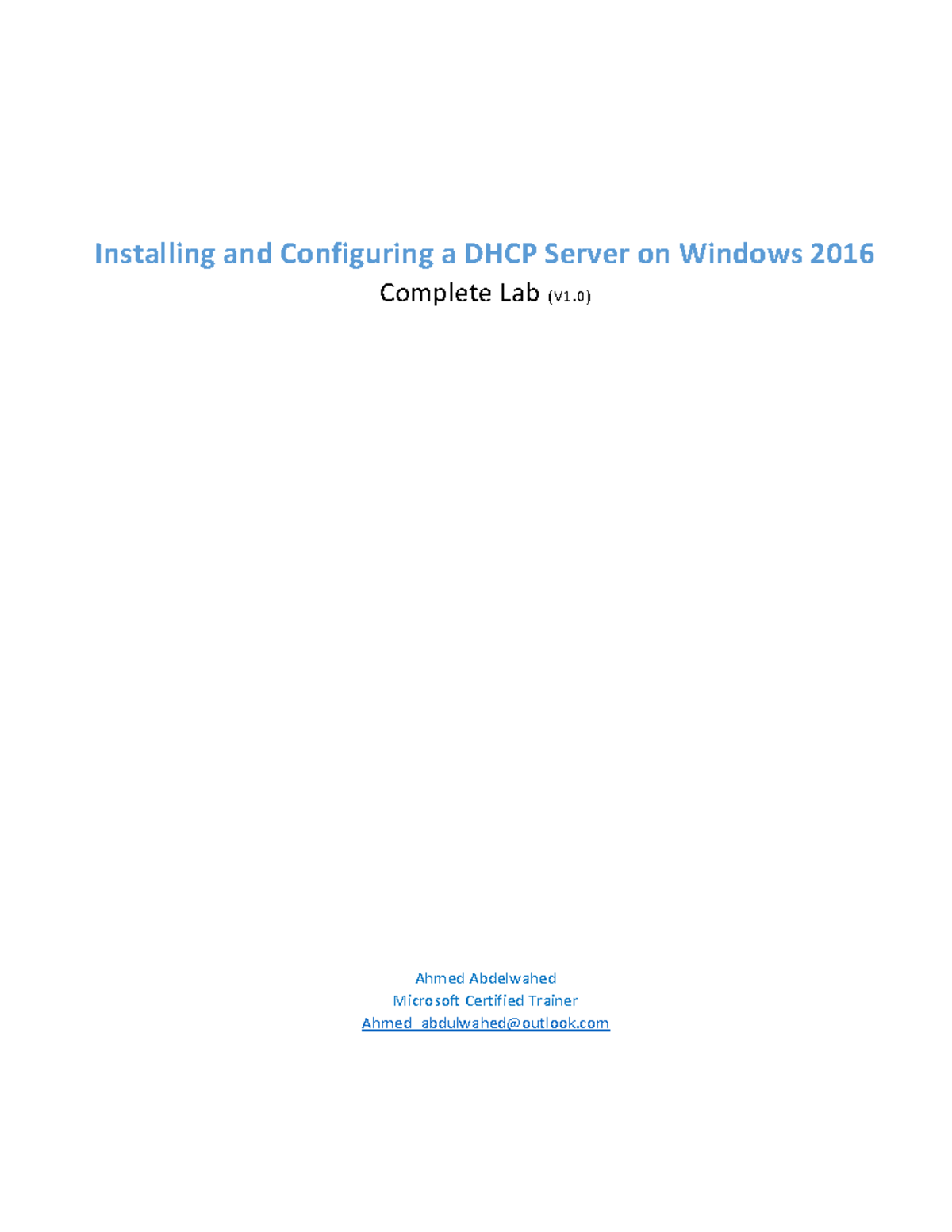 Installing And Configuring A Dhcp On Windows Server 2016 Step By Step Installing And