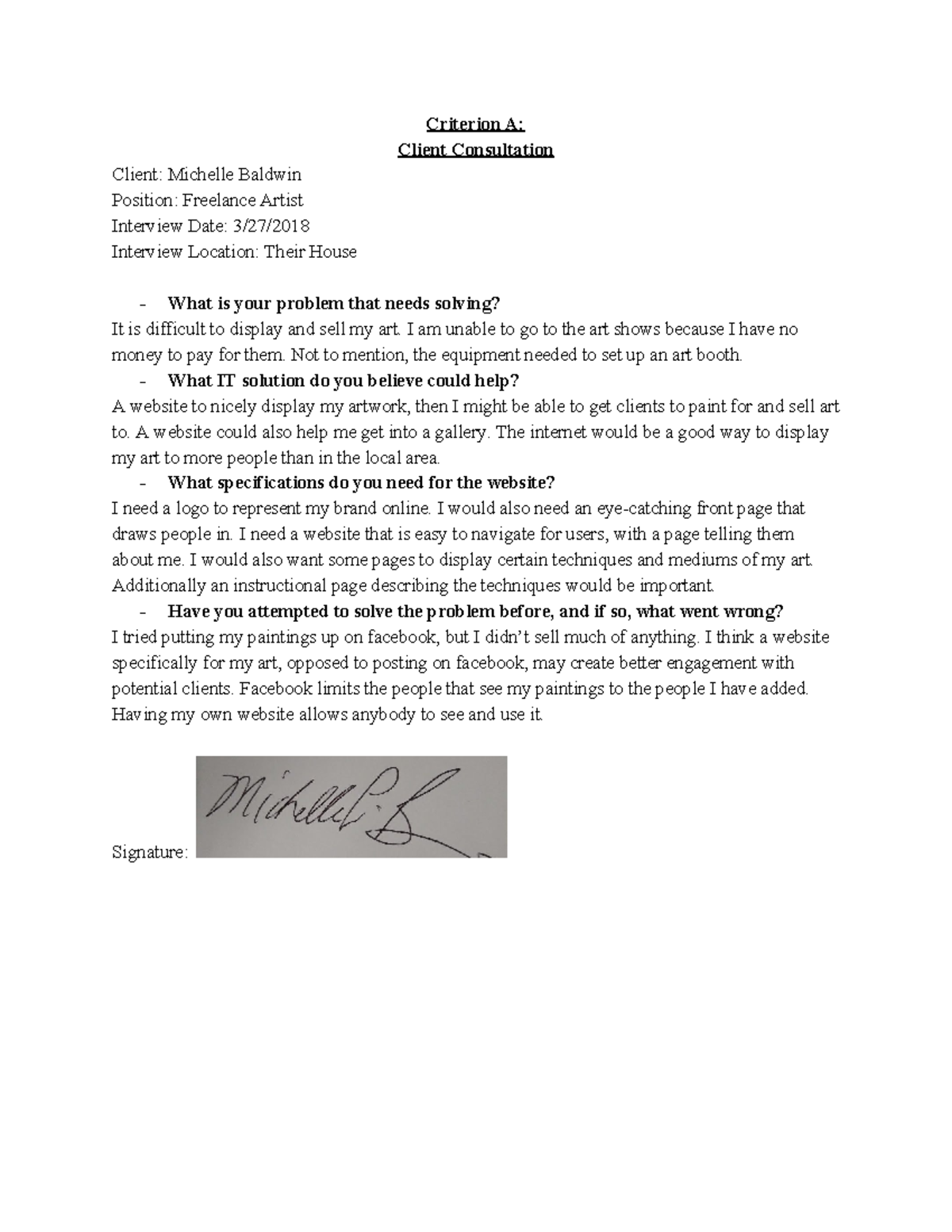 What is the Good Life Lectures Notes Edition 3 - Criterion A: Client ...