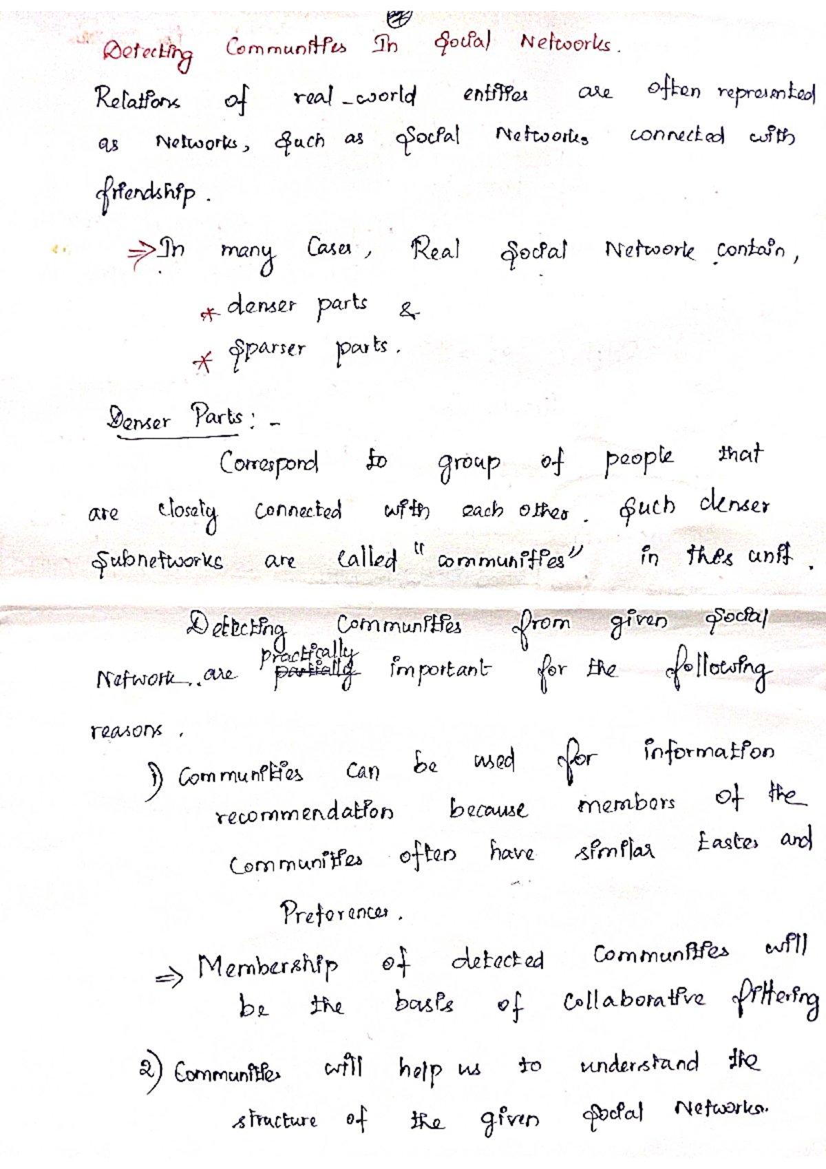 Social network security unit 3 detecting community topic - Studocu