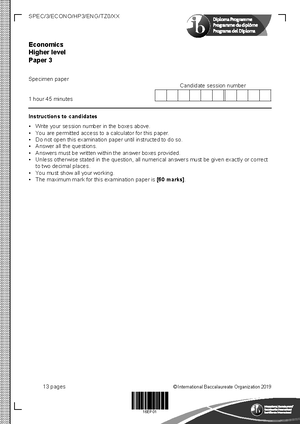 M0 2013 P1 - Mock paper - Economics - Studocu