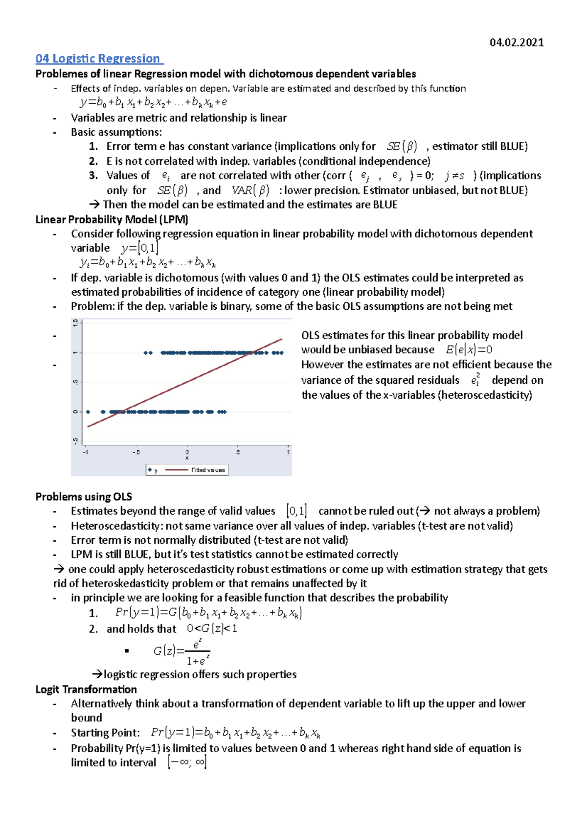 Zusafa Multivariate Data Analysis Part 2 04 Logistic Regression Problemes Of Linear Regression