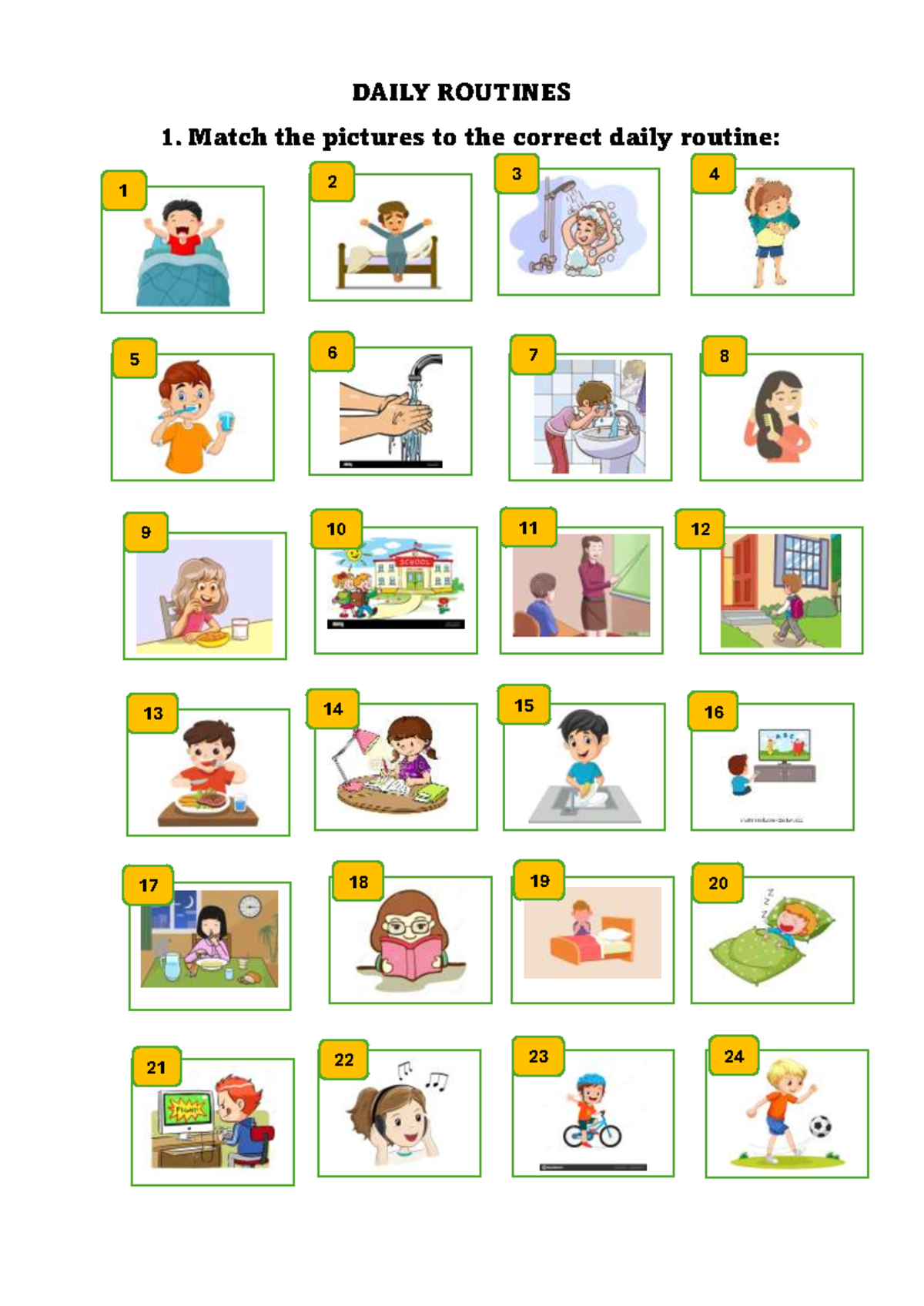Daily Routines 1st grade II BIM 2024 - Administración de Empresas ...