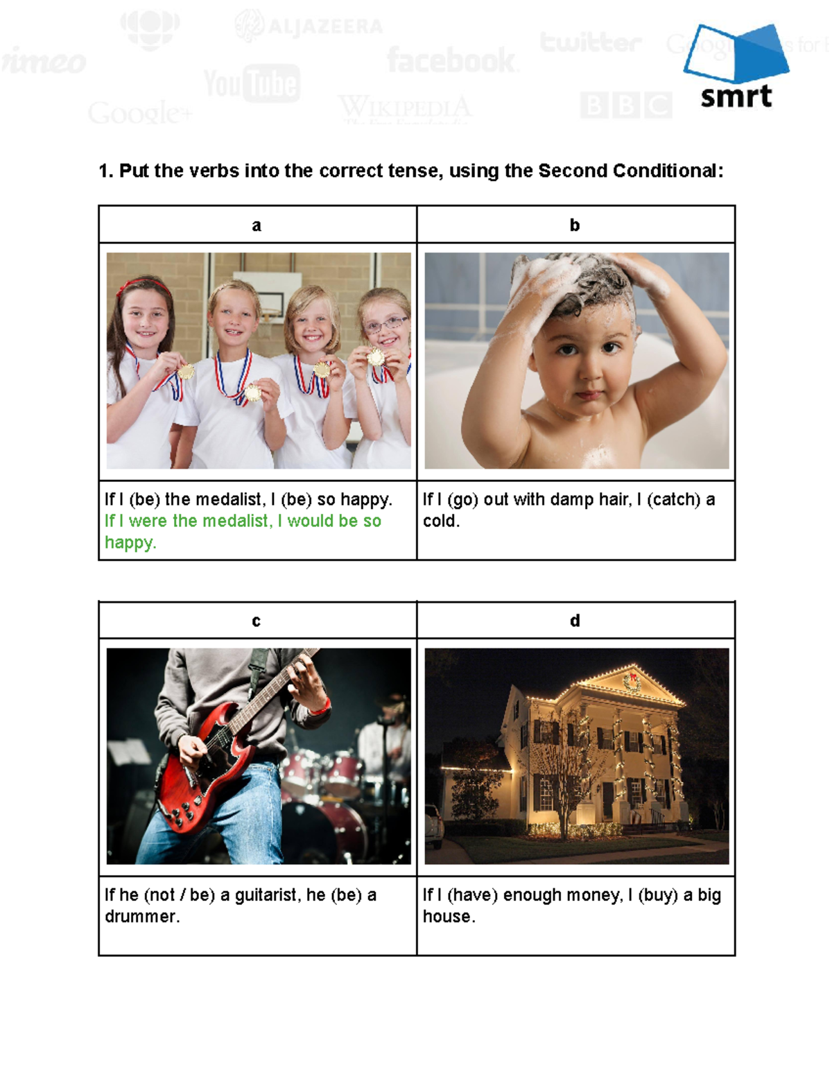 ENGL120 Grammar 9-2 The Second Conditional - 1. Put the verbs into the ...