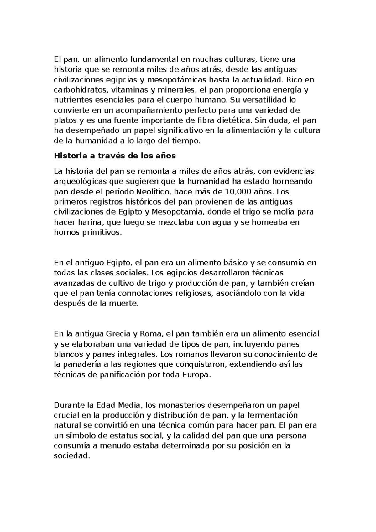 El pan - Da información sobre el pan, sus beneficios y sobre la ...