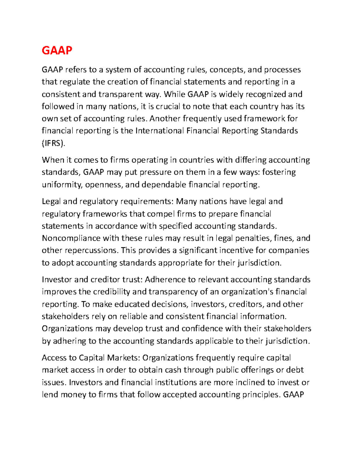 GAAP - Finance 112 - GAAP GAAP refers to a system of accounting rules ...