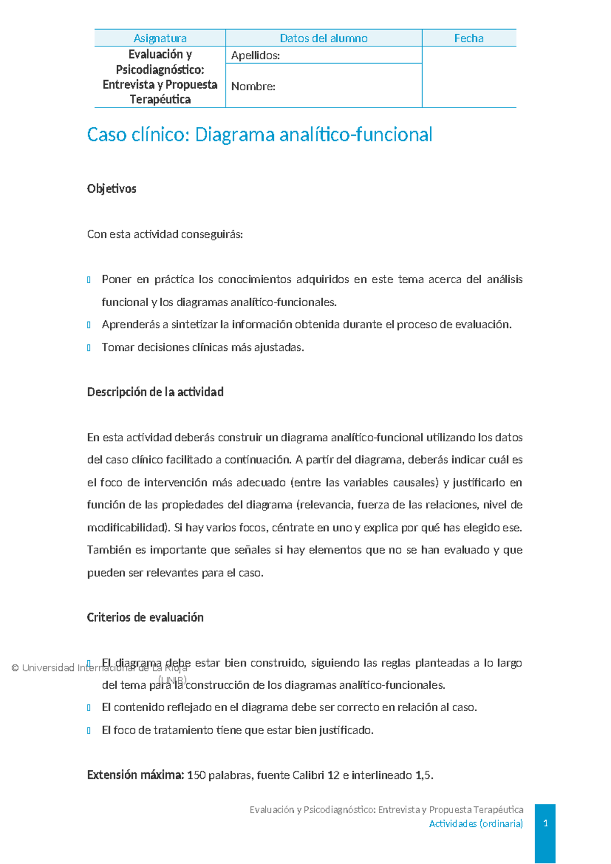 Psisa 02 caso1 - Evaluación y psicodiagnóstico - © Universidad ...