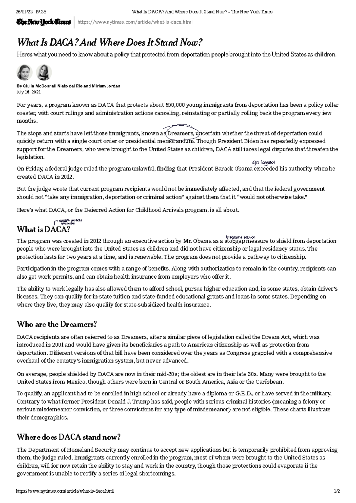 DACA 5AL - Conversazione inglese - 26/01/22, 19:23 What Is DACA? And ...