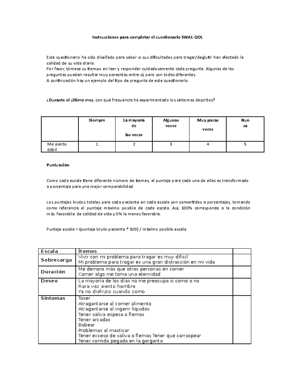 SWAL-QOL - apunte test SWAL-QOL sobre deglución en adultos ...