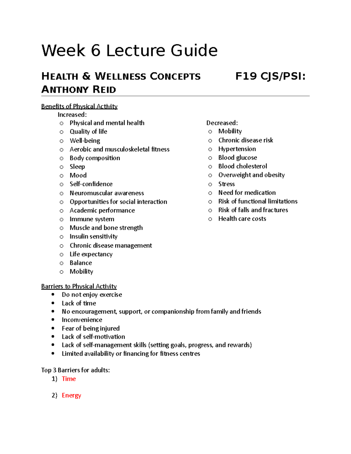 Week 6 Lecture Guide - fillable - Week 6 Lecture Guide HEALTH ... Week 6 Lecture Guide - fillable - Week 6 Lecture Guide HEALTH ...