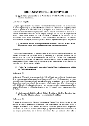 Preguntas Cortas TEMA 7 ( Resueltas) - PREGUNTAS CORTAS TEMA 7 (RESUELTAS) 1. RESPONDA ...