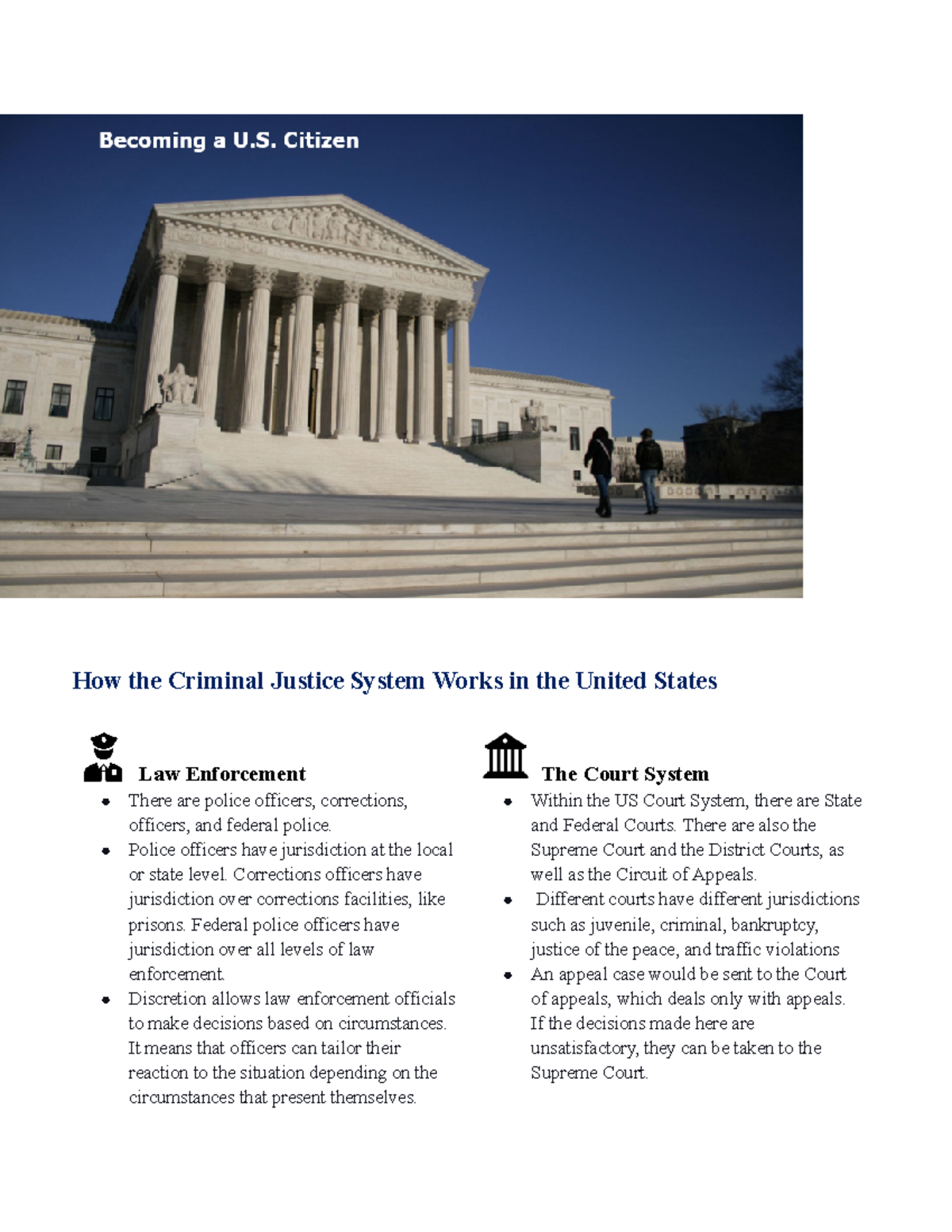 CJ 112 Project 2-2 - Homework assignment - How the Criminal Justice ...