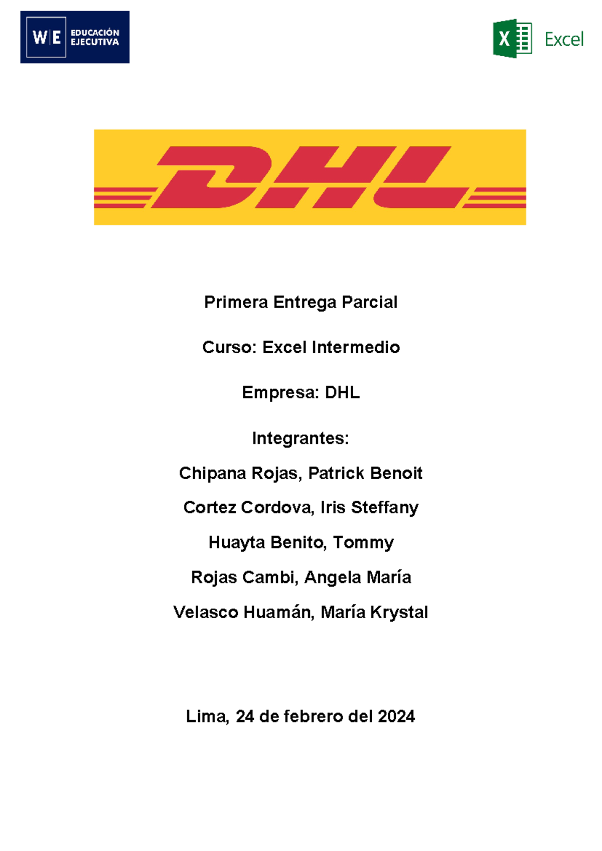 Entrega Parcial - Grupo 2 - Primera Entrega Parcial Curso: Excel ...