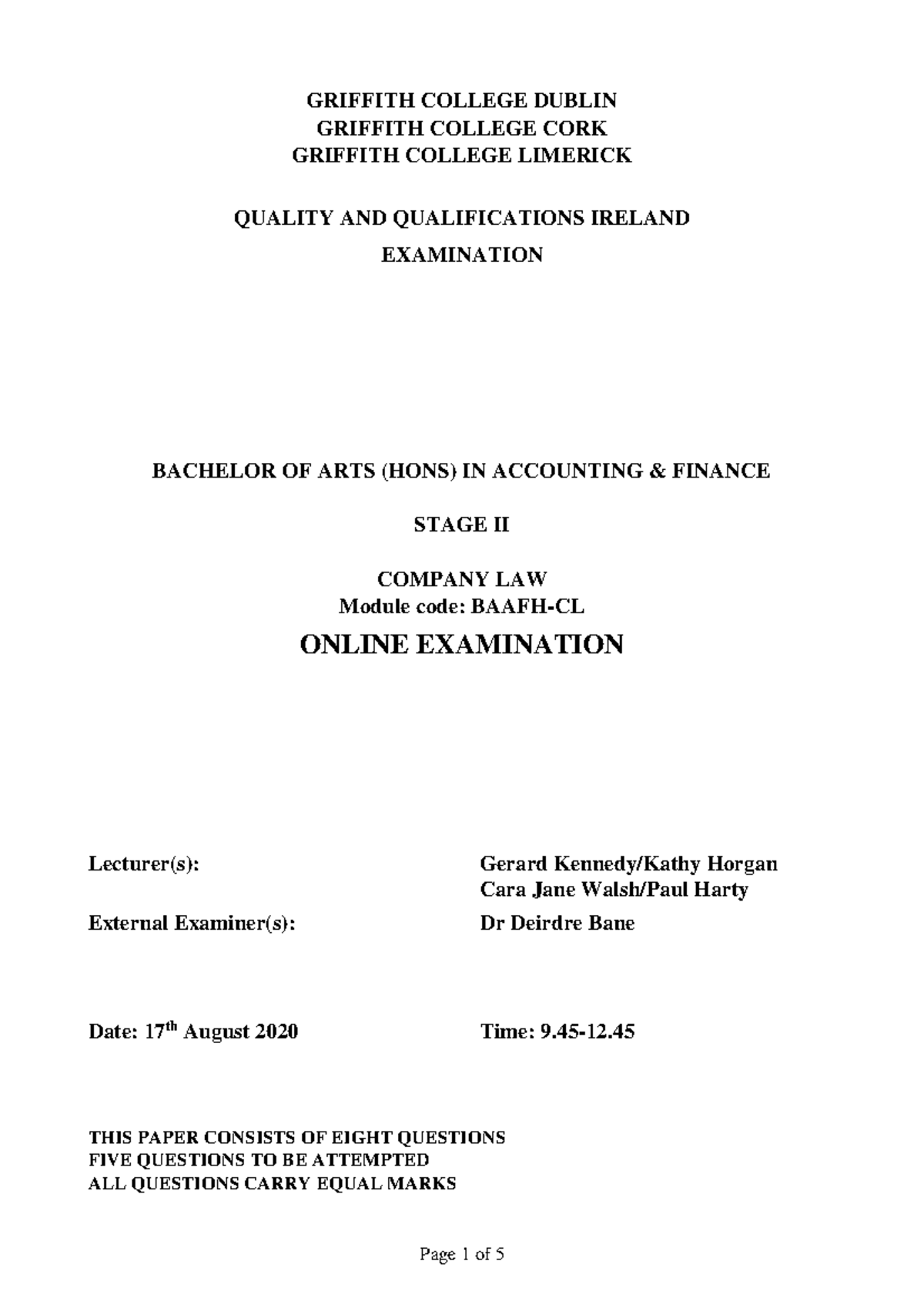 Company LAW, contract law. ilac structure - Management Accounting - UCD ...