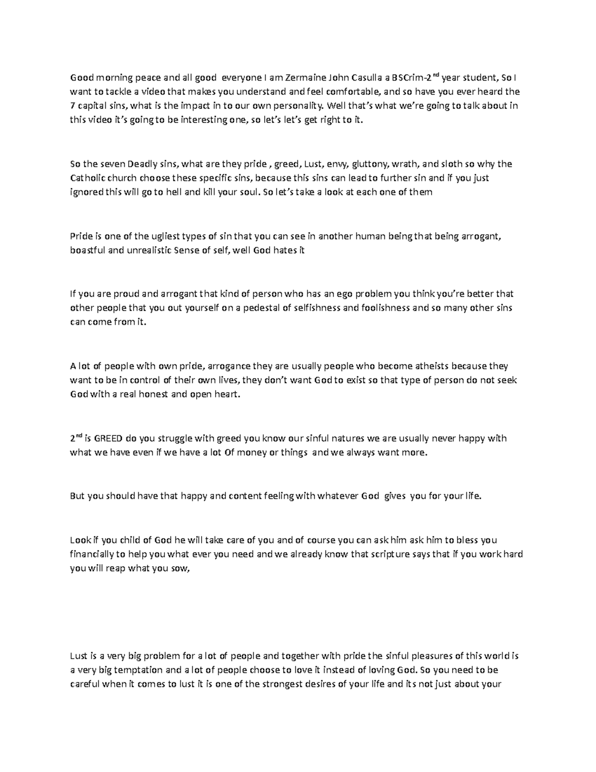 Theo 22 video 1 - Njjjj - Good morning peace and all good everyone I am ...