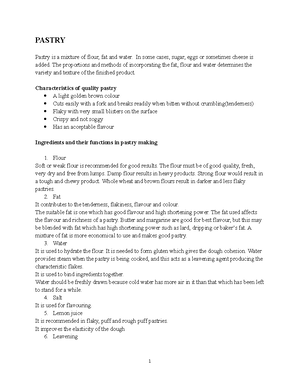 Food production notes- complete - Chapter 1 Introduction to Culinary ...