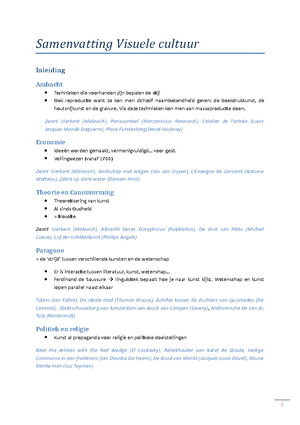 Visuele Cultuur - Begrippenlijst - Visuele Cultuur BEGRIP CONTEXT ...